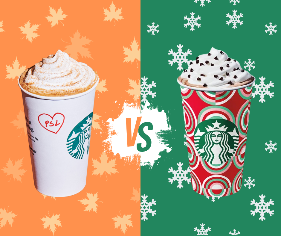 What's better, pumpkin spice or peppermint mocha? Vote in our poll