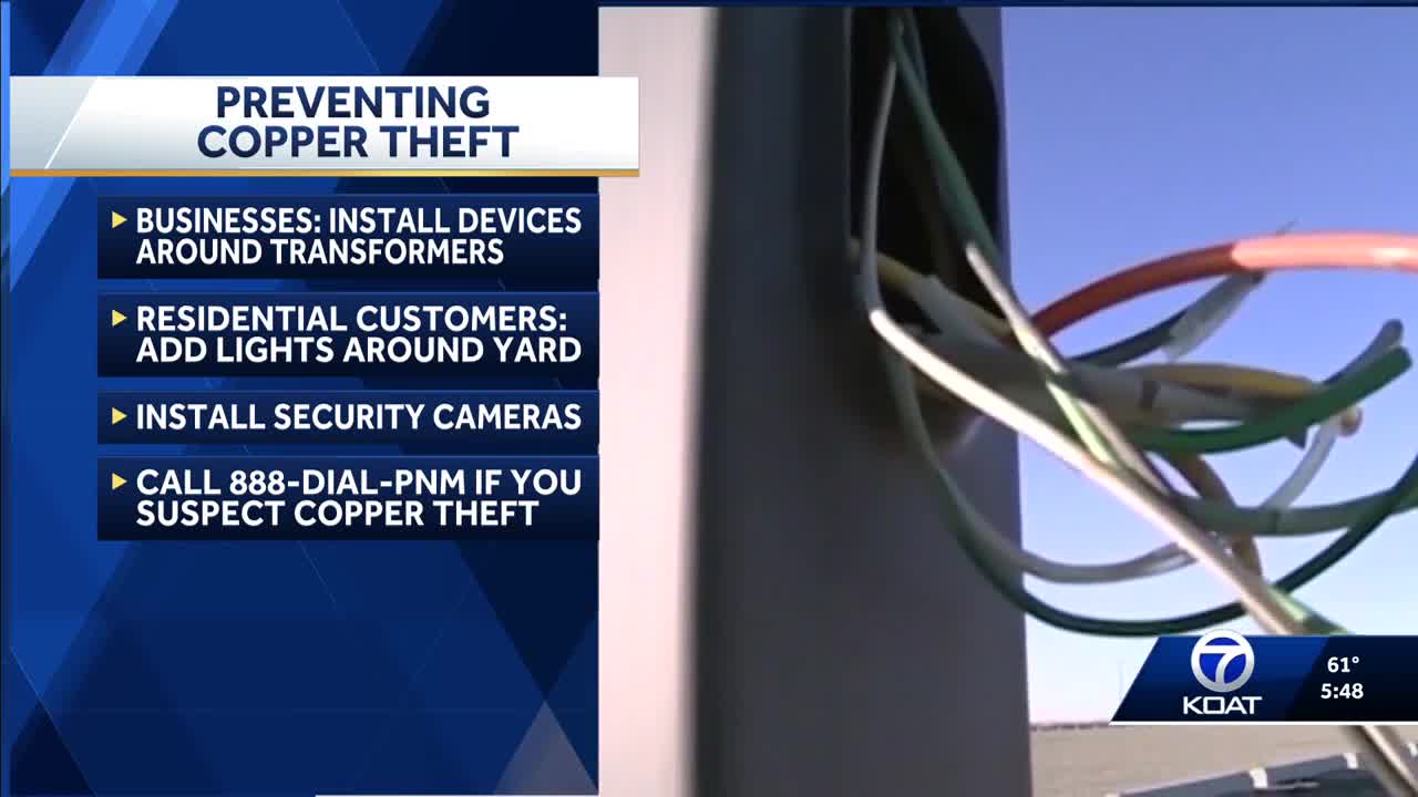 PNM warning customers about copper thefts