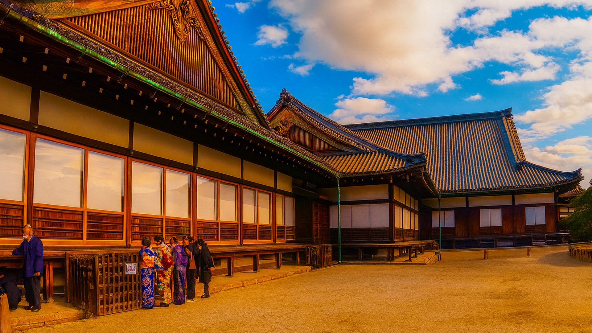 Nijō Castle Garden Walking Tour – Cherry Blossoms in Kyoto, Japan (4K)