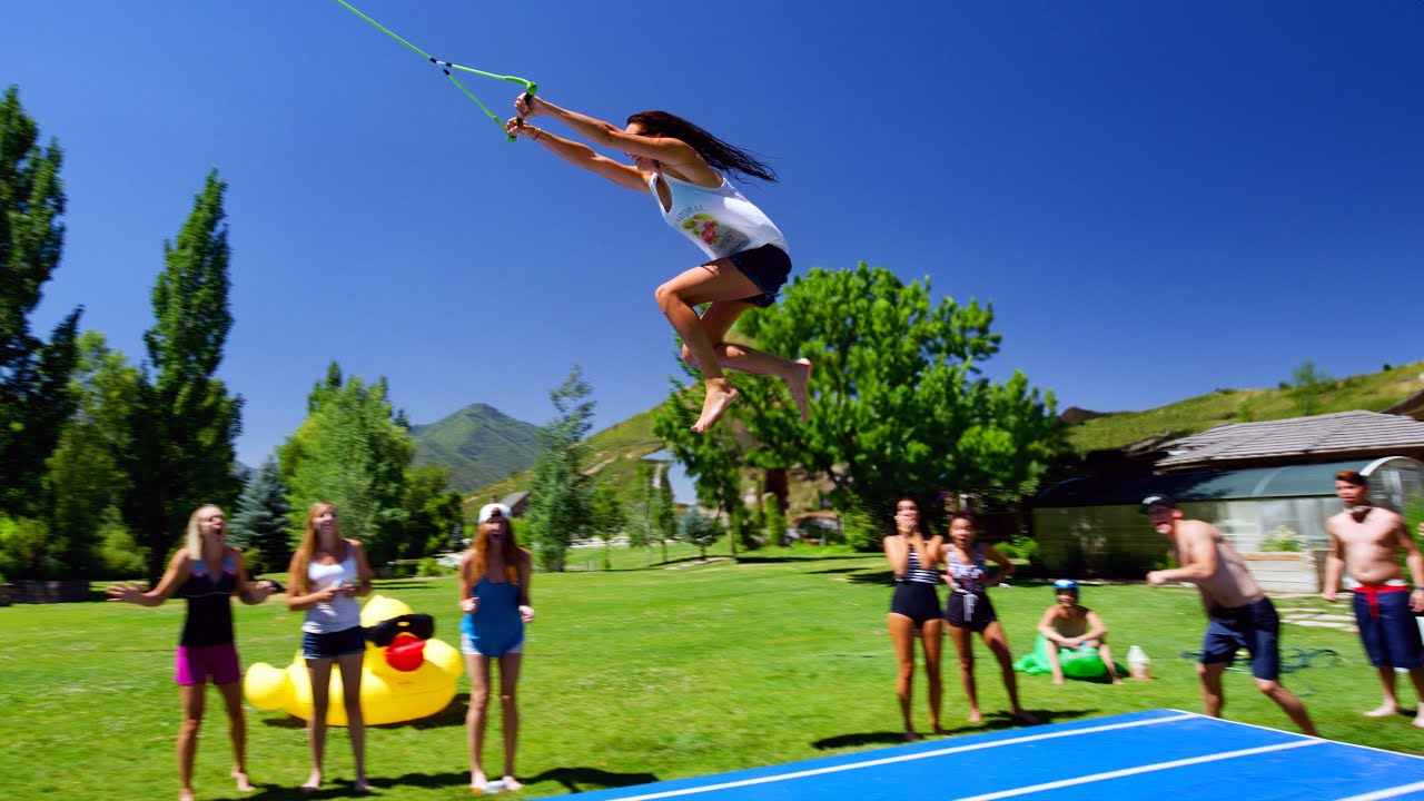 Menschliche Katapult-Action