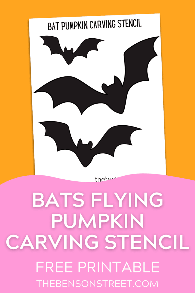 Free Printable Bat Pumpkin Stencil for Halloween