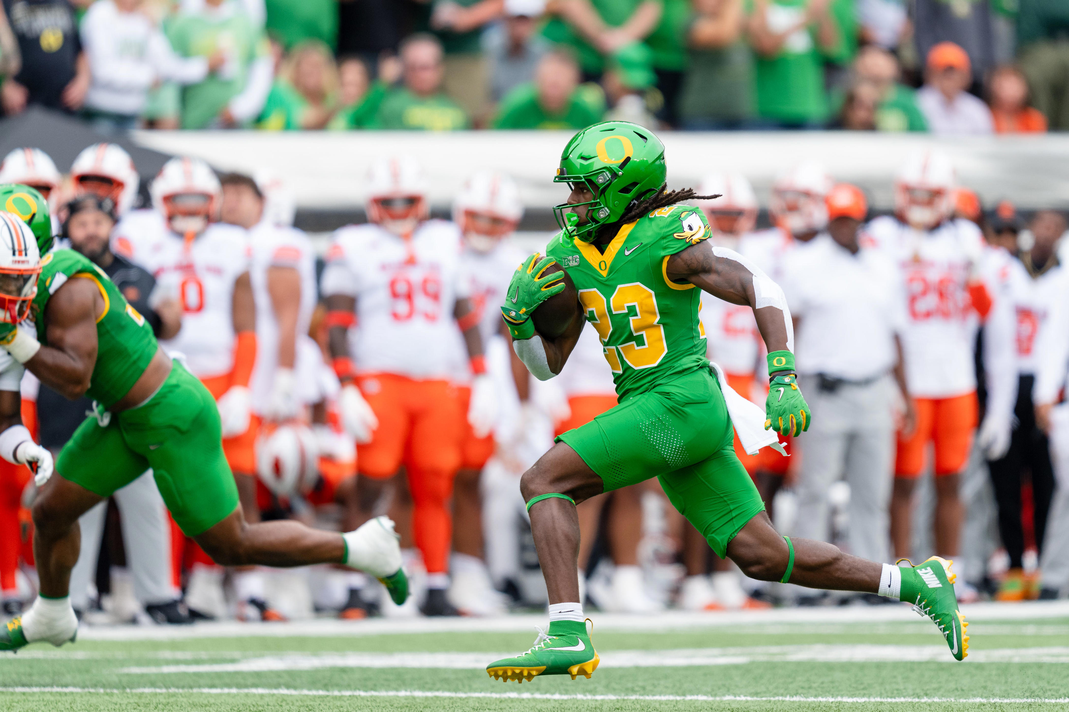 Dierre Hill Jr. wins Ducks Wire Player of the Game vs. Penn State