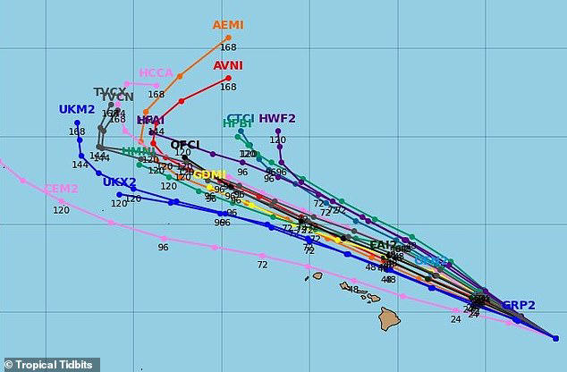 Hurricane Kiko's menacing track revealed in latest spaghetti models as ...