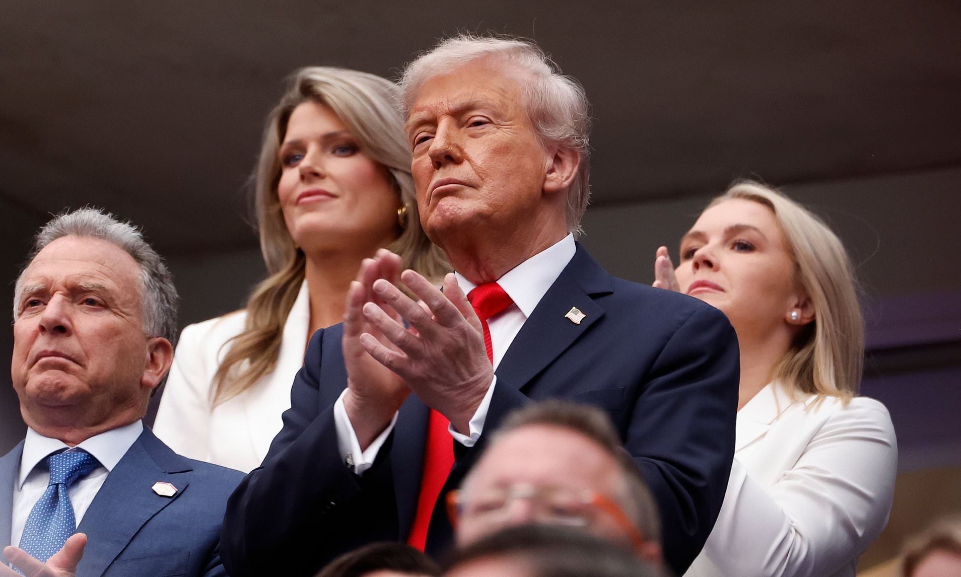 Trump US Open appearance sparks wild conspiracies as he's seen chewing ...