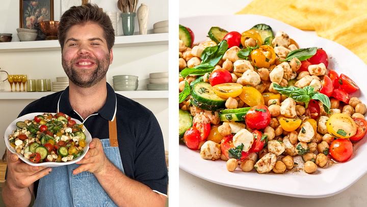 How to Make High-Protein Caprese Chickpea Salad