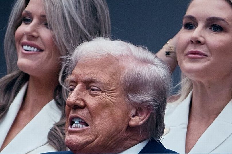 Donald Trump is seen eating mysterious blue tablet at US Open