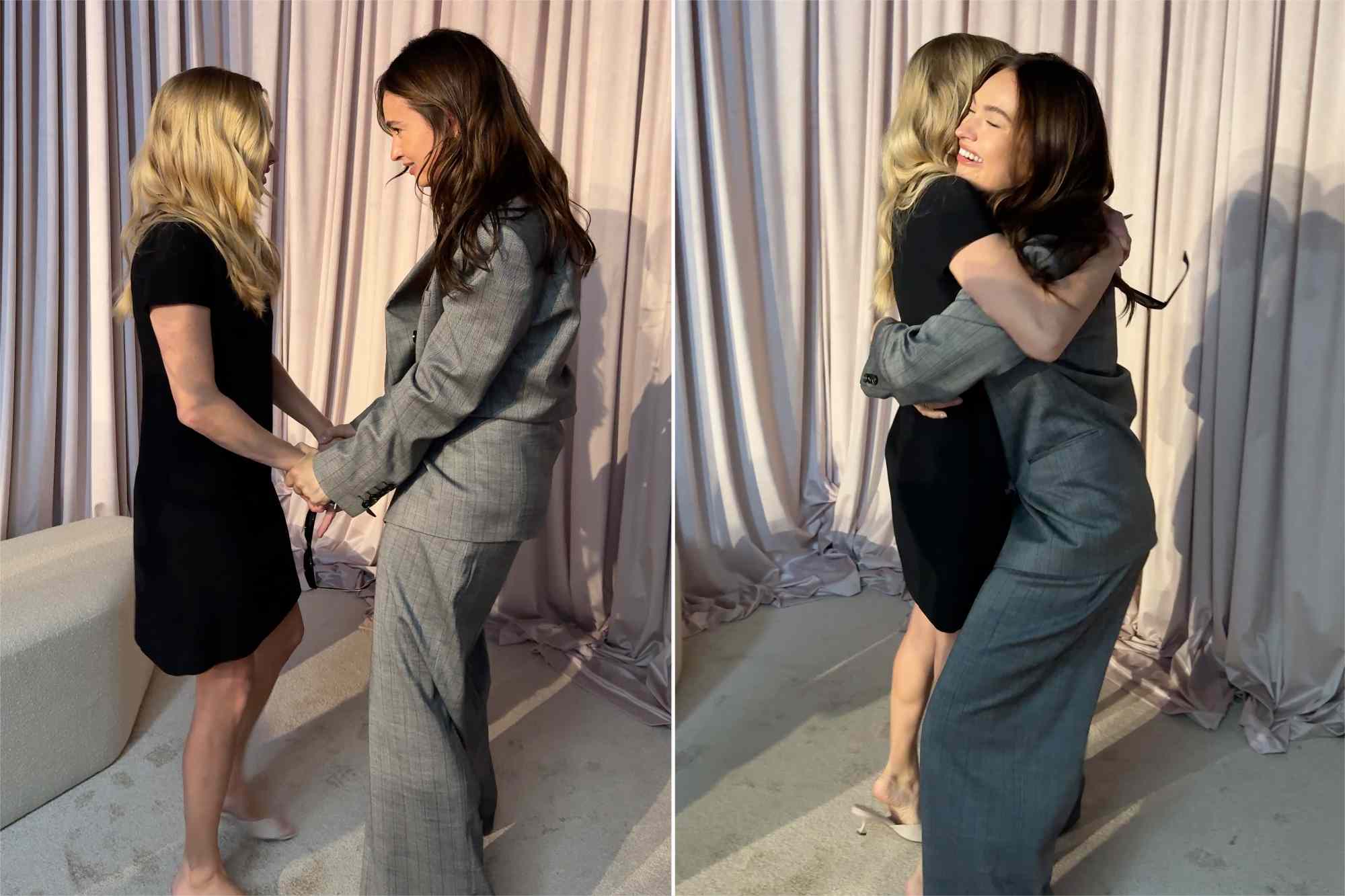 It's a “Mamma Mia” reunion! Amanda Seyfried and Lily James hug it out ...