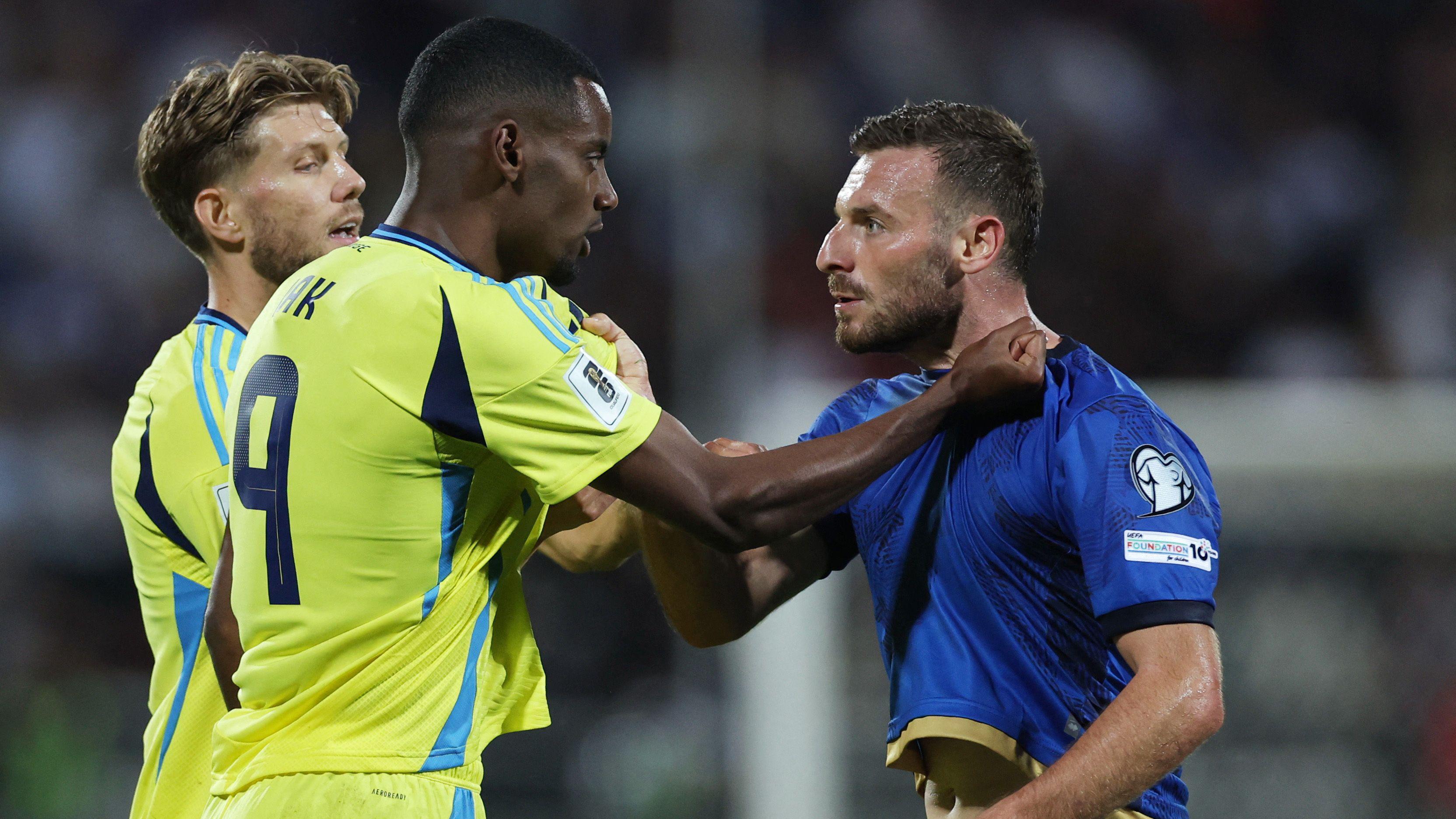 Isak comes on as Sweden lose to Kosovo