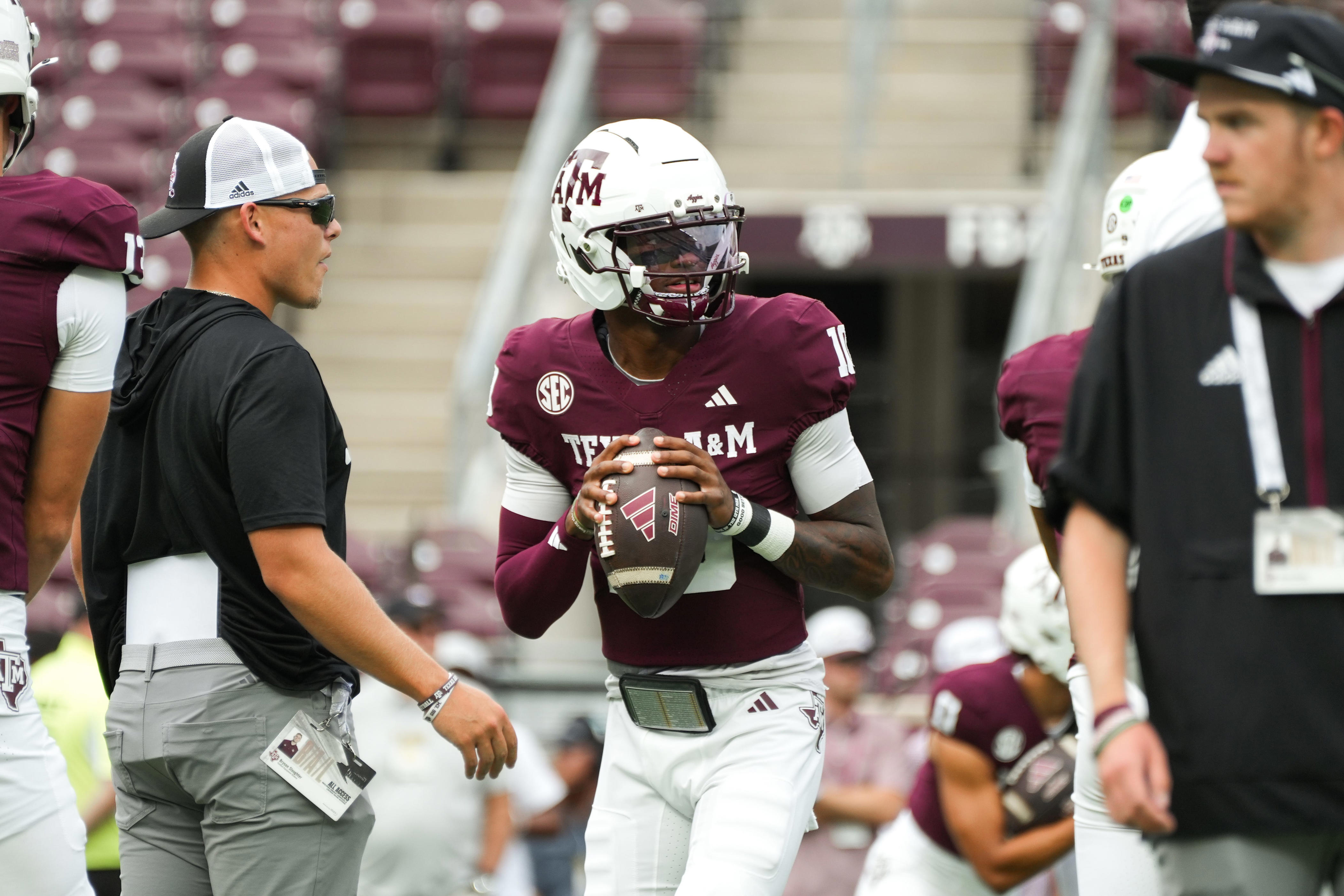 Texas A&M star working with Indianapolis QB at QB Country Nashville