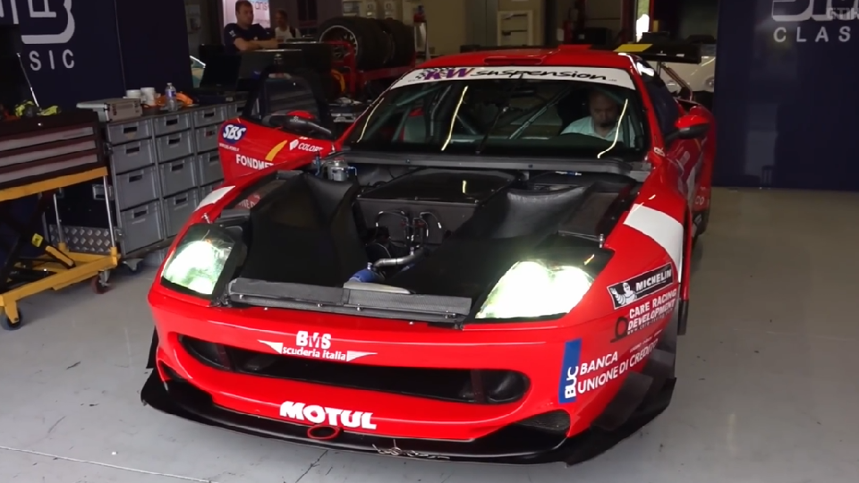 Ferrari 550 GT1 Prodrive V12 Onboard at Imola