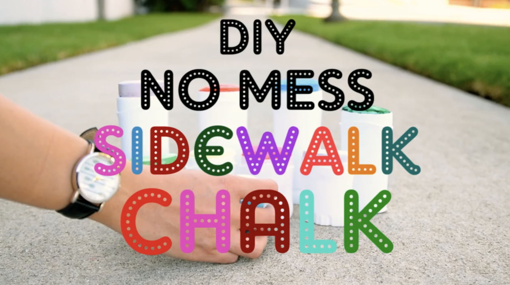 DIY No-Mess Sidewalk Chalk