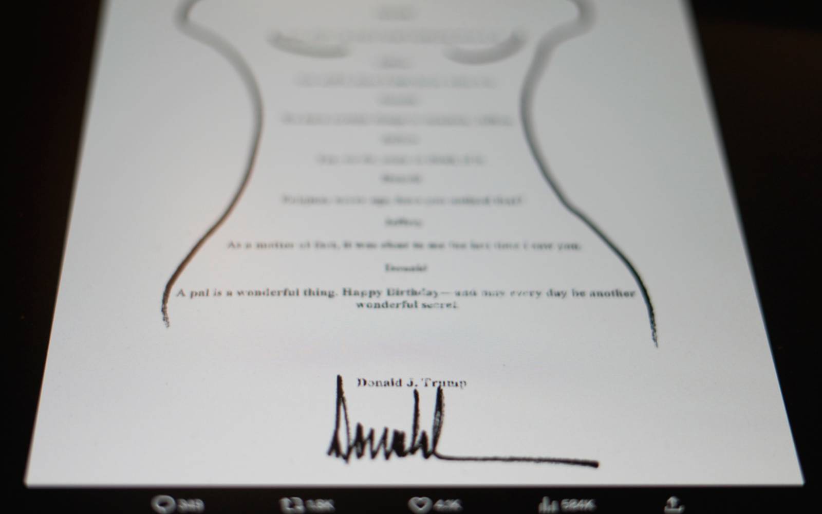 Democrats release Trump’s alleged birthday note to Epstein