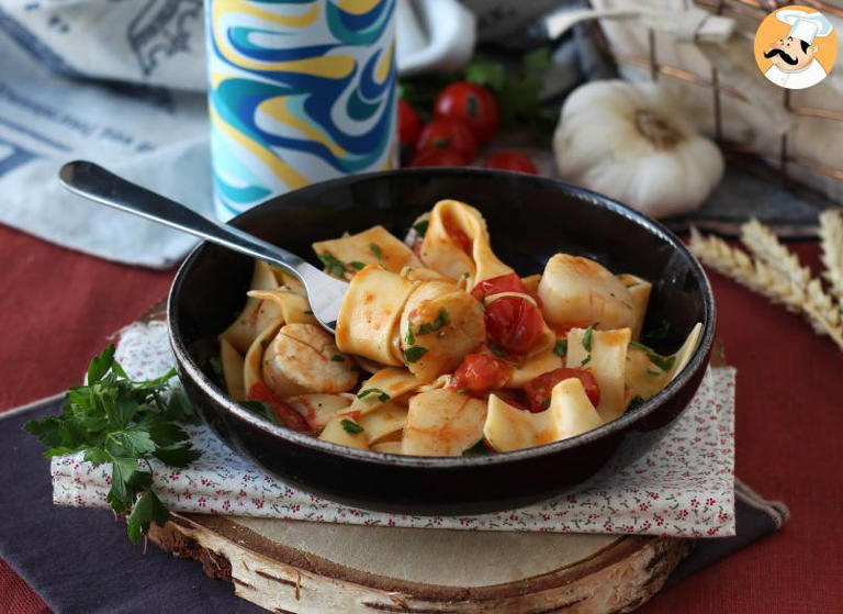 Pasta con le capesante, un elegante primo piatto di mare