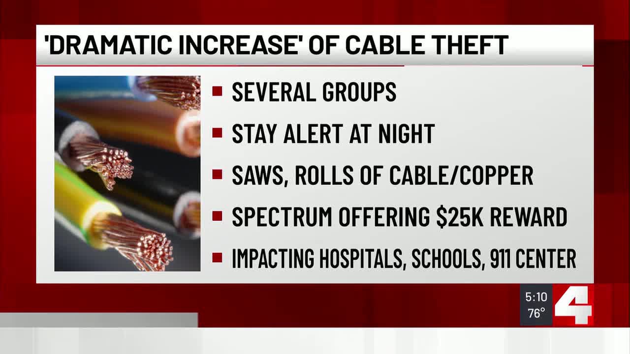Police agencies warn of increase in cable wire thefts