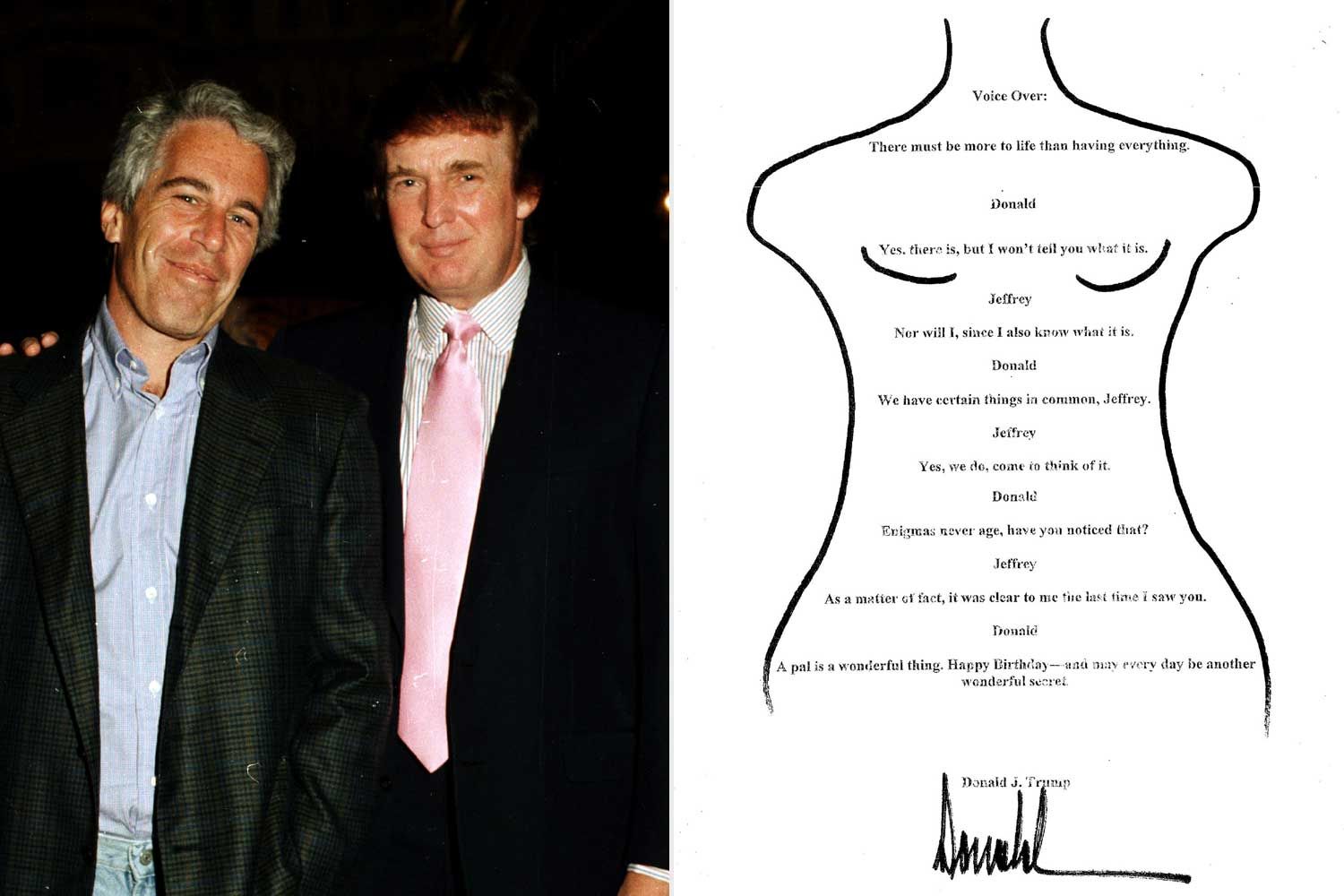 Copy of Trump's Alleged Birthday Doodle to Epstein Released by Congress ...