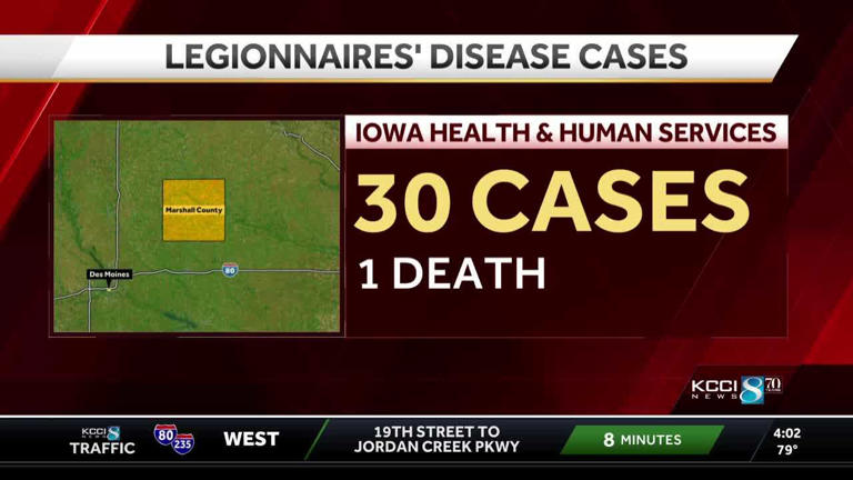 Legionnaires' disease cases up to 30 in Marshall County, HHS says