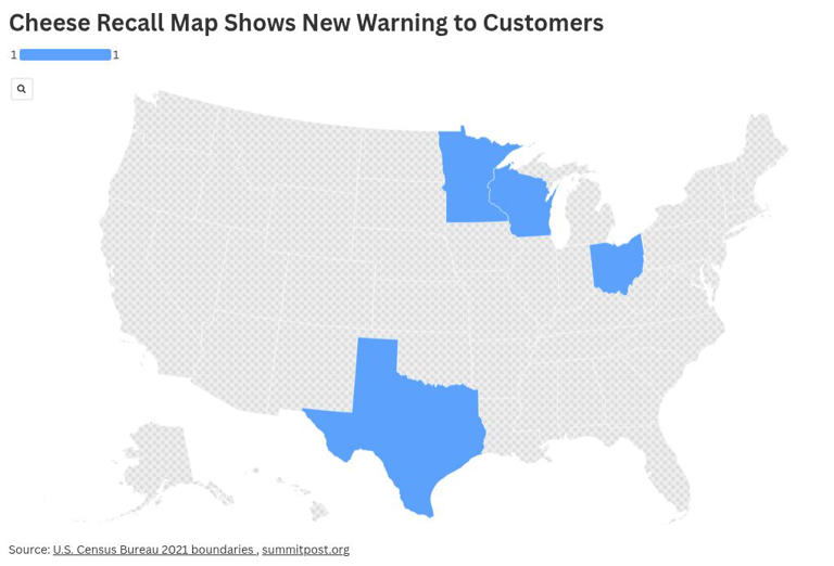 Cheese recall map shows new warning to customers