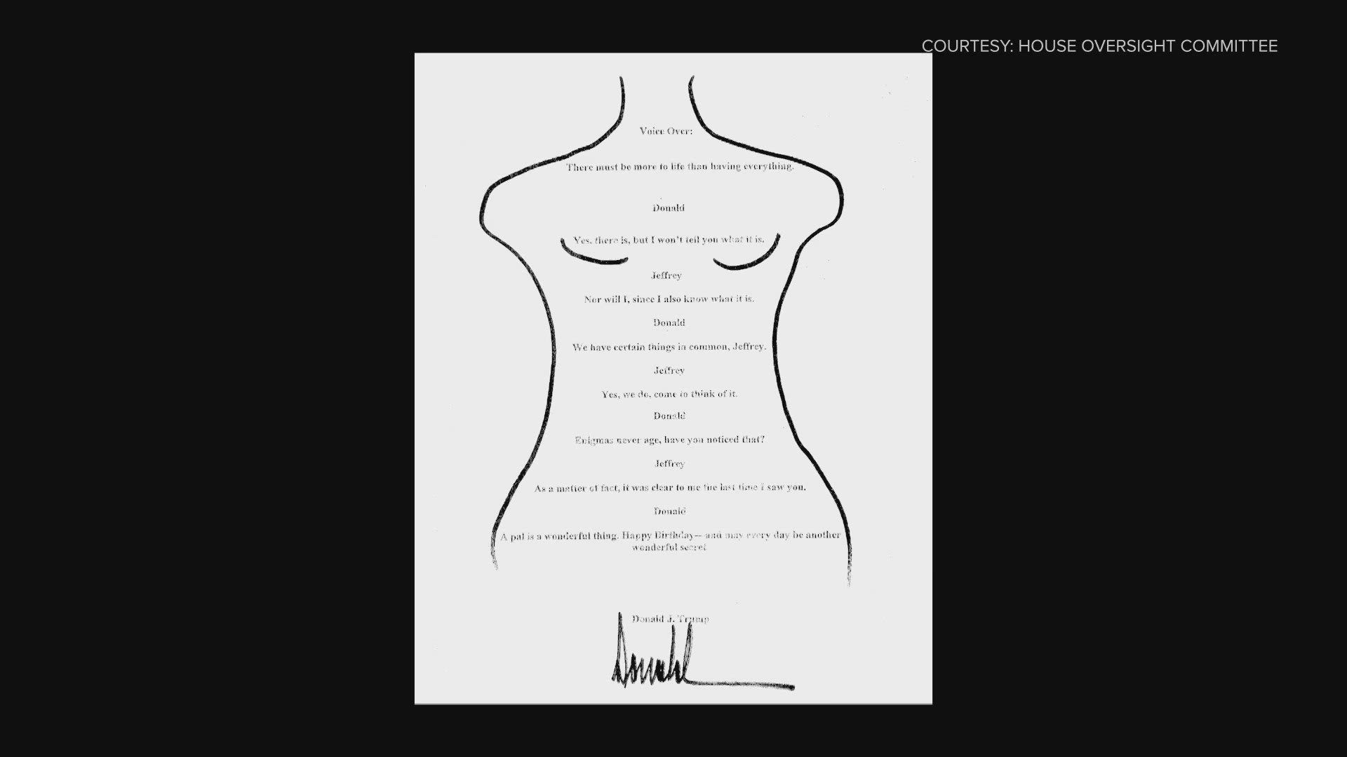 House Oversight Committee releases Epstein birthday card signed by ...