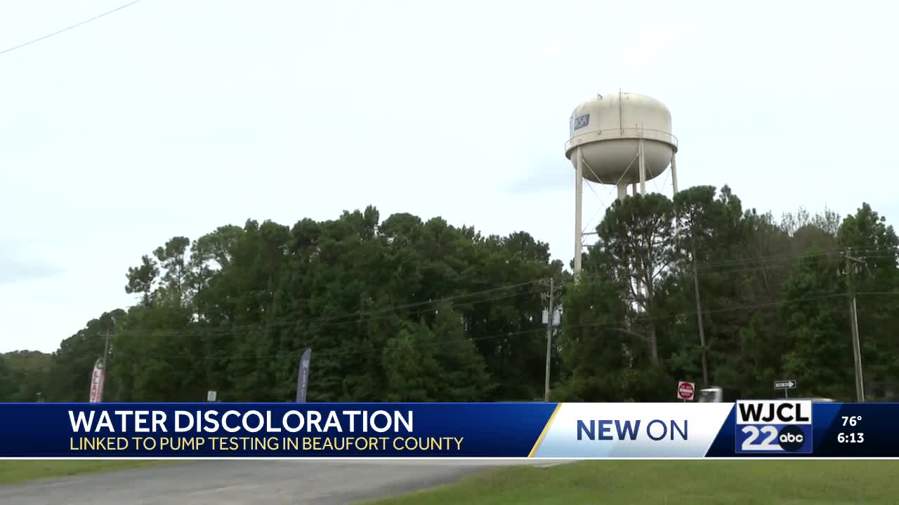 Beaufort County water discoloration linked to pump testing