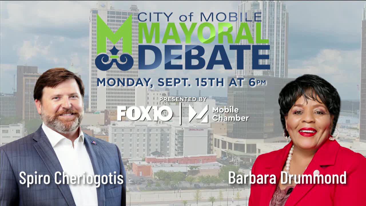 Mobile Mayoral Debate, Spiro Cheriogotis and Barbara Drummond debate