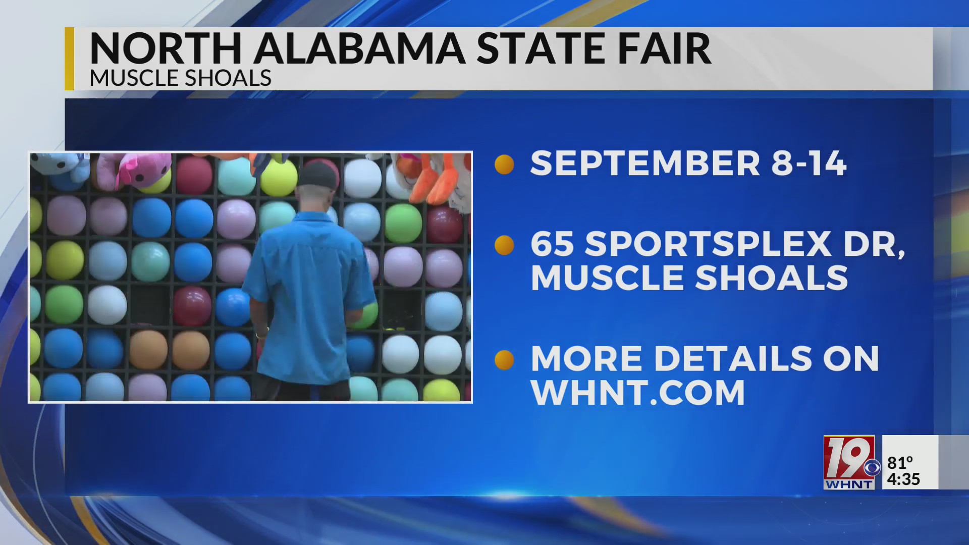 North Alabama State Fair | September 8, 2025 | News 19 at 4:30 p.m.