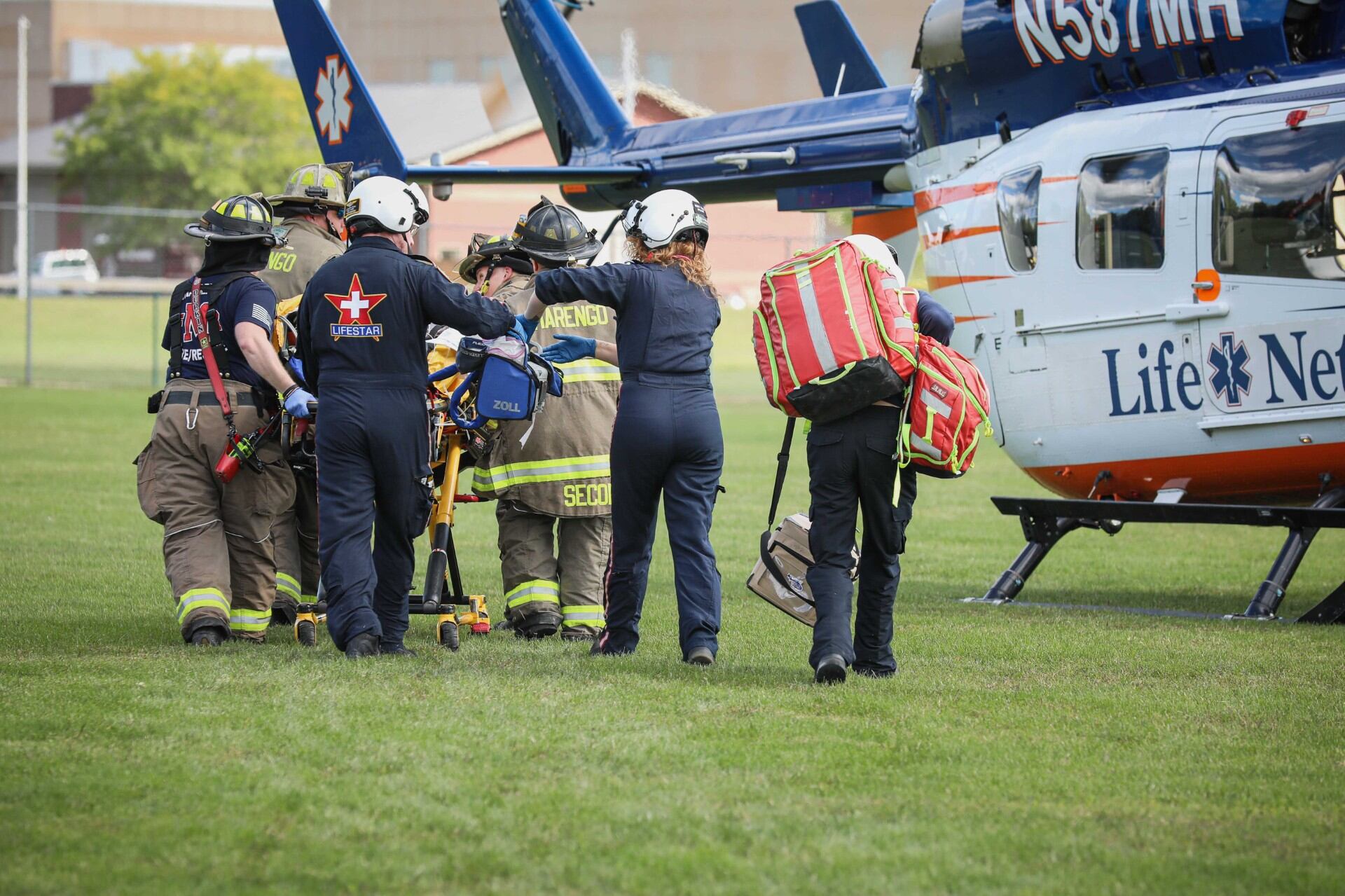 Man seriously hurt, airlifted after being run over by tractor in Marengo