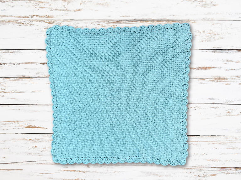 C2C lemon peel stitch baby blanket