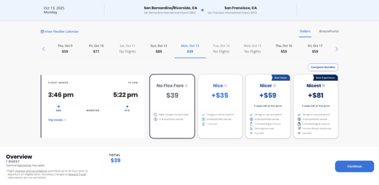 [Deal Alert] Breeze Airways Offering Flights From $39 if You Book Soon