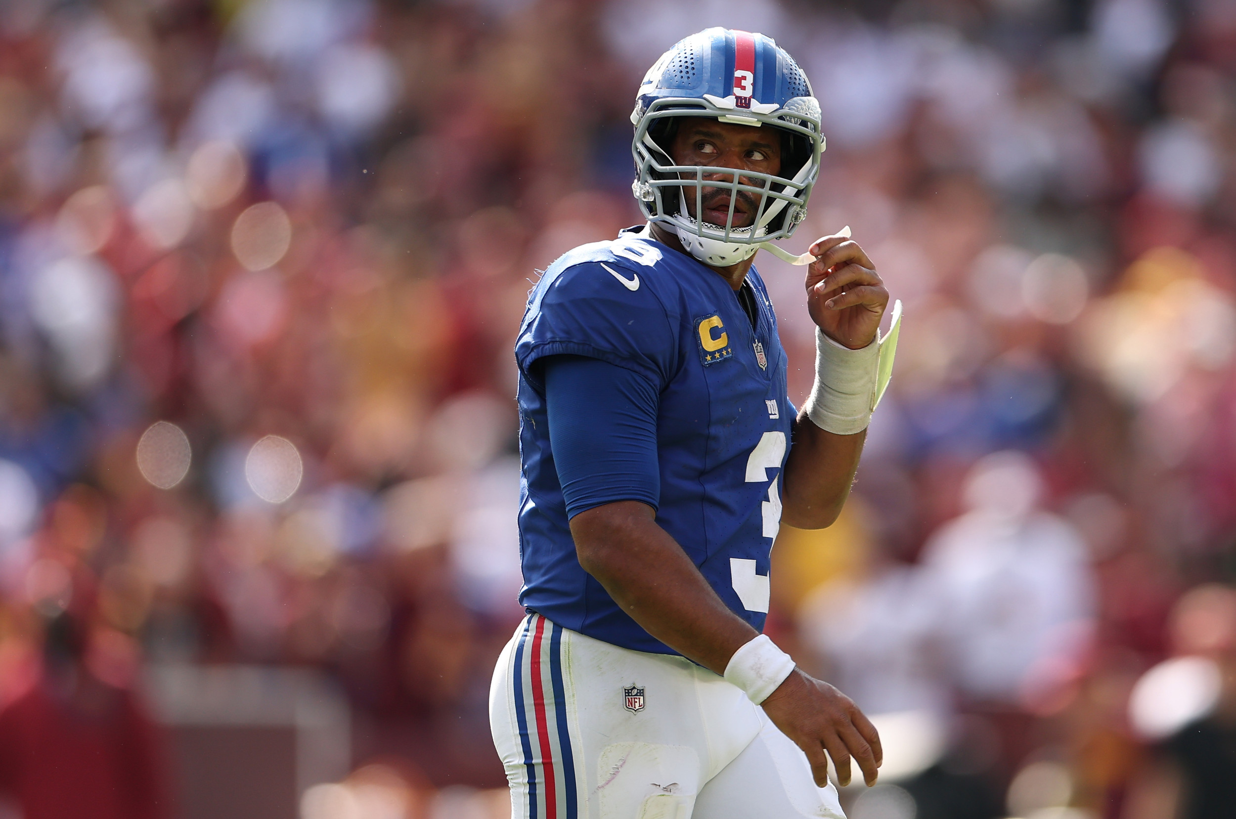 Giants' Russell Wilson Issues Cryptic Two-Word Response Amid Benching Rumor