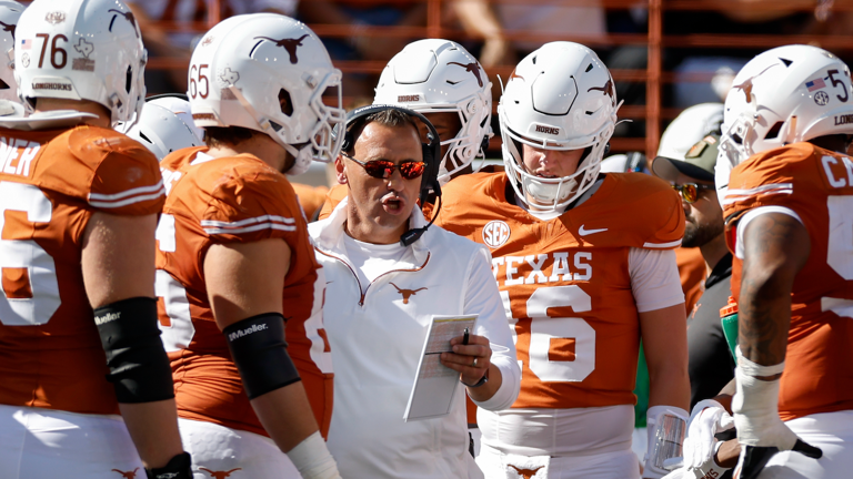 Steve Sarkisian shuts down Texas QB Arch Manning 'throwing pains' discussion after beating San ...