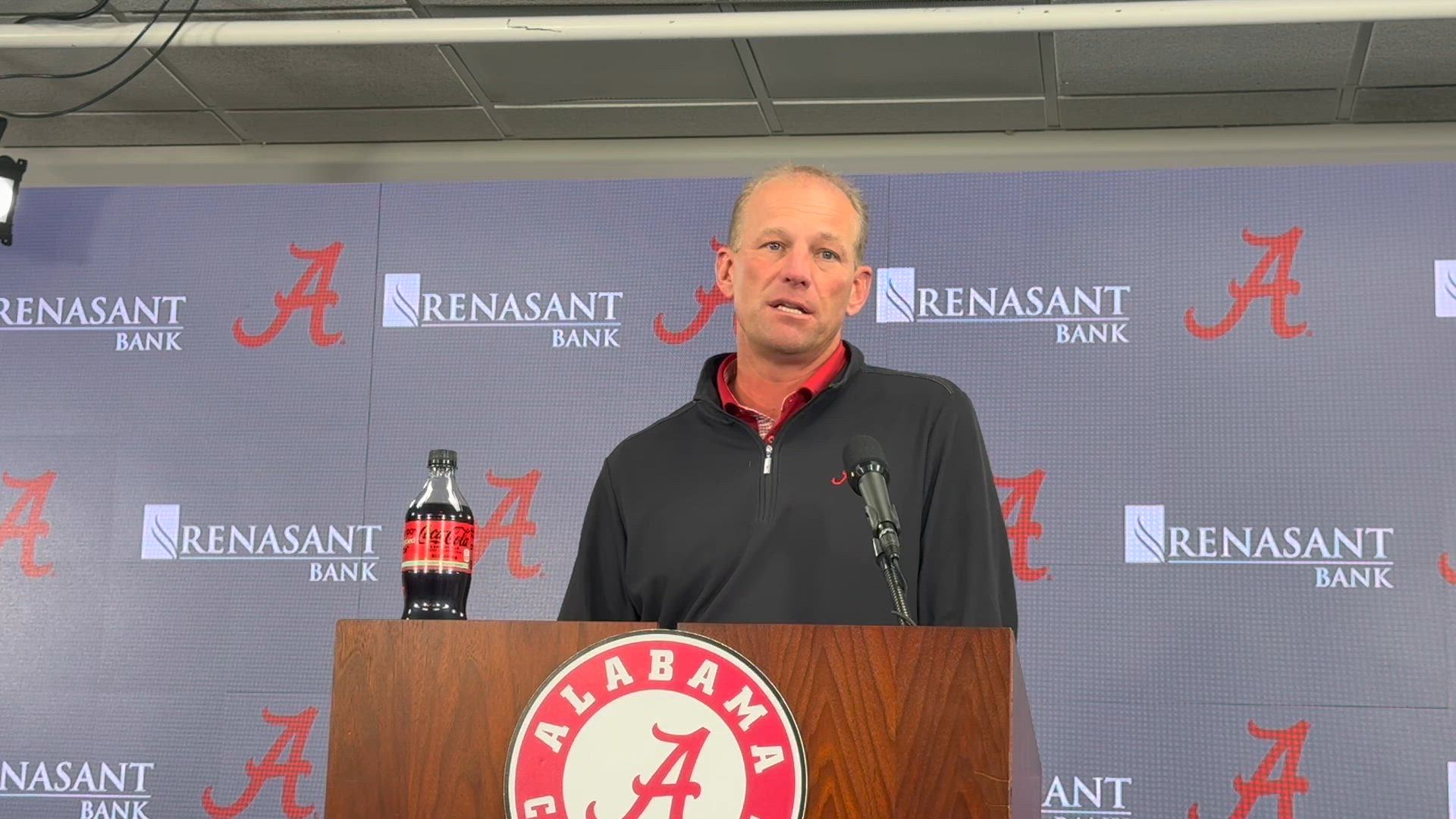 Kalen DeBoer discusses Michael Carroll at right tackle