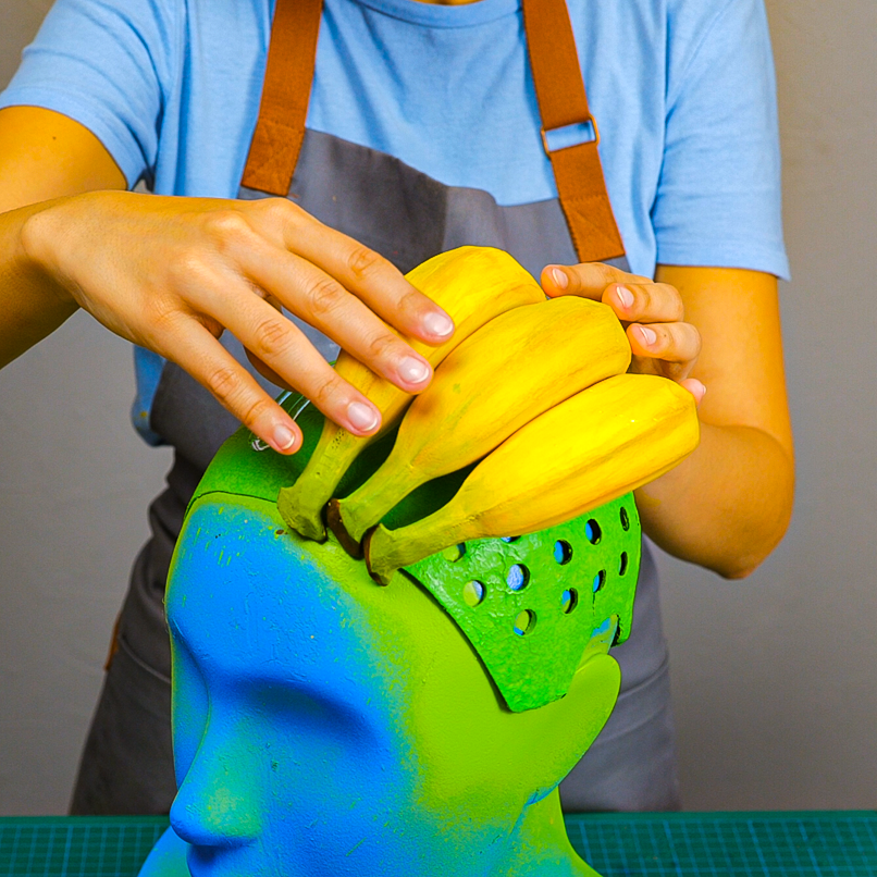 Going Bananas. She Made A Helmet That Stands Out!