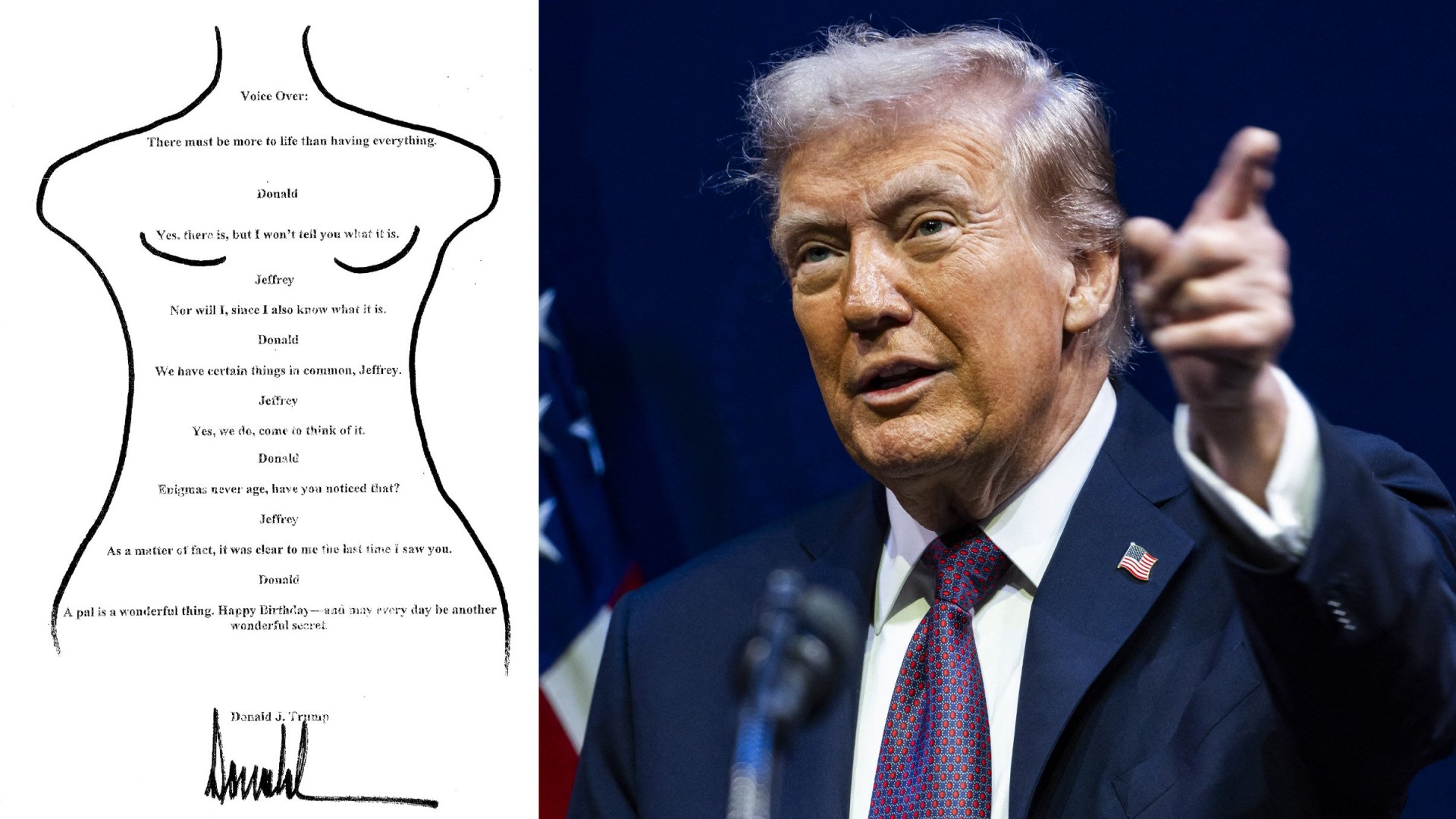 'Trump's signed birthday letter to Epstein' released