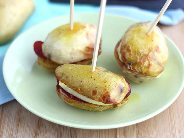 Raclette potato sandwich