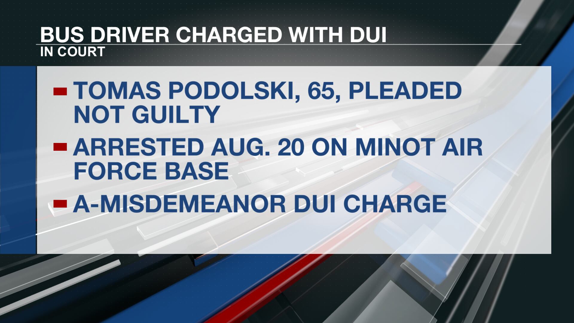 School bus driver arrested on DUI charge pleads not guilty