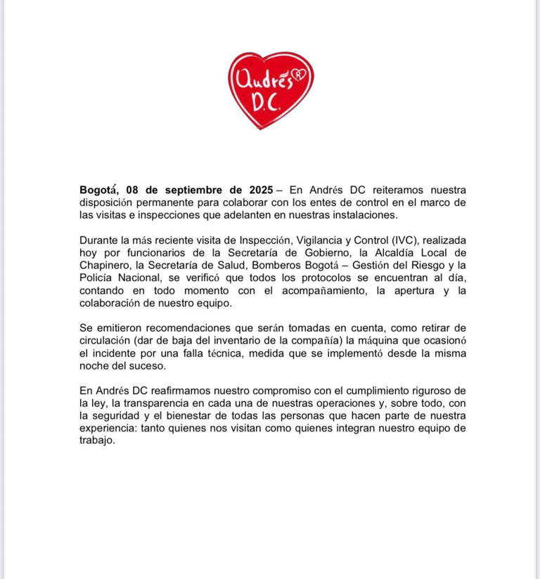 Andrés DC entrega detalles de la inspección de las autoridades a una de ...