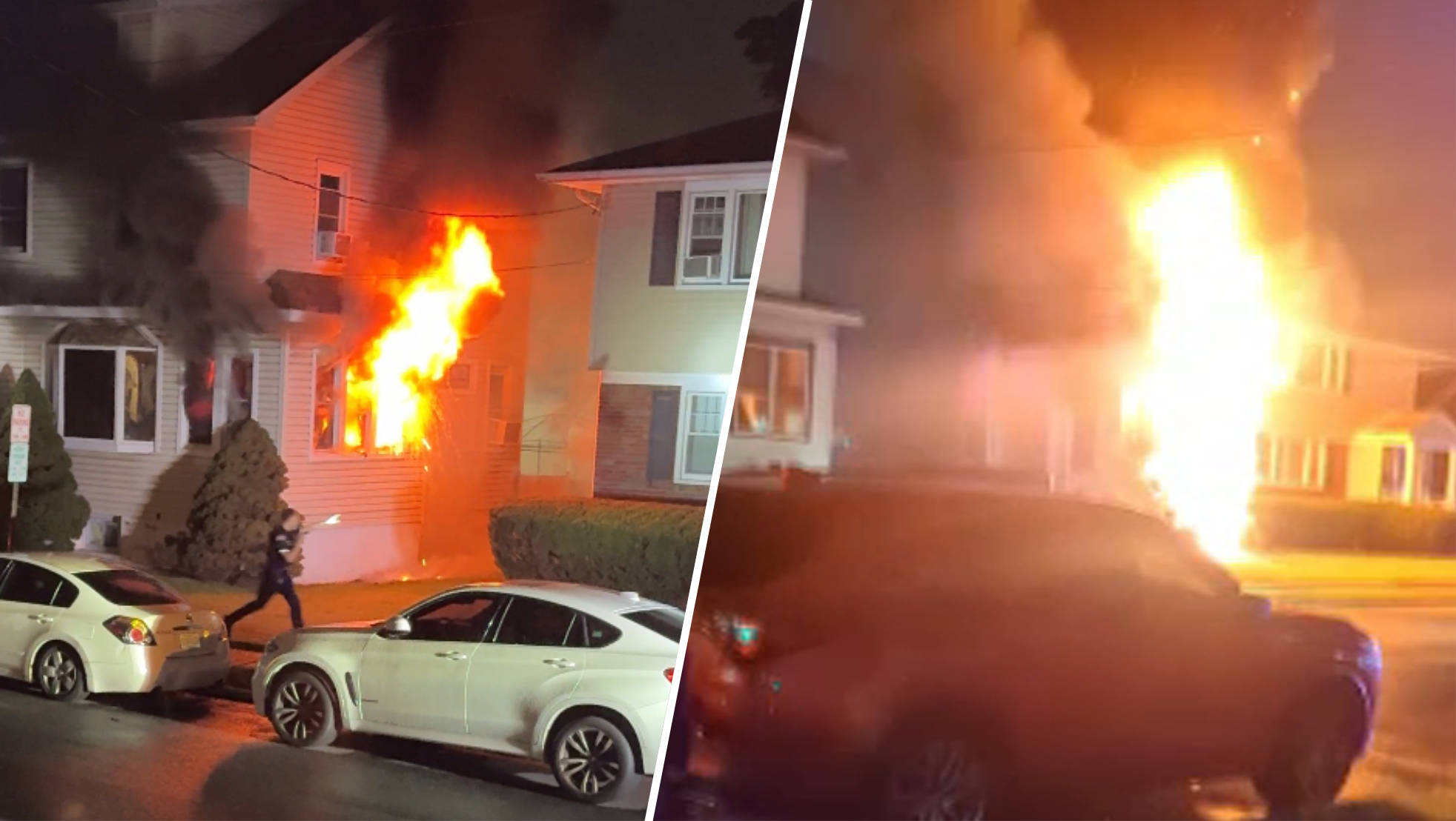 Cop and his father hailed as heroes for saving people from NJ house fire