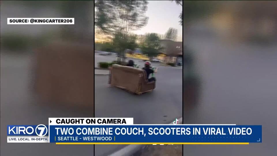 VIDEO: Couch electric scooter combination goes viral