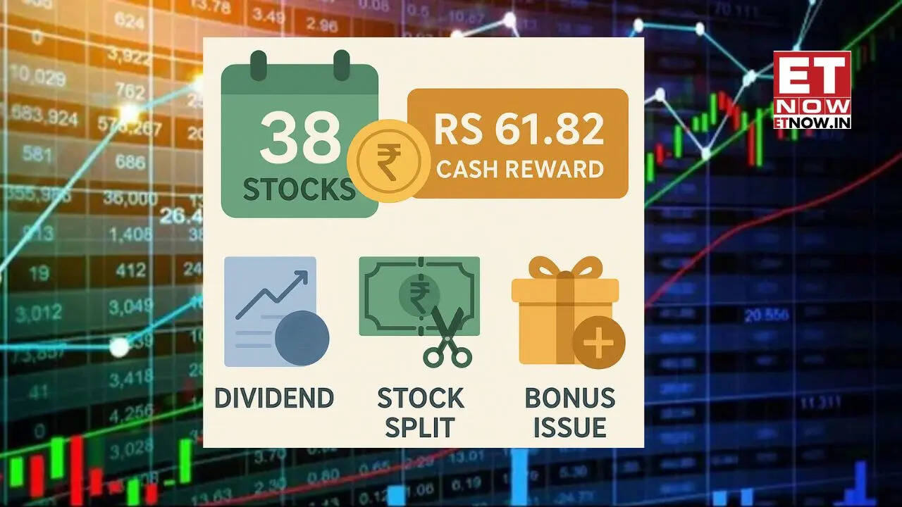 Rs 61.82 cash reward! 38 stocks with dividend, stock split, bonus issue ...