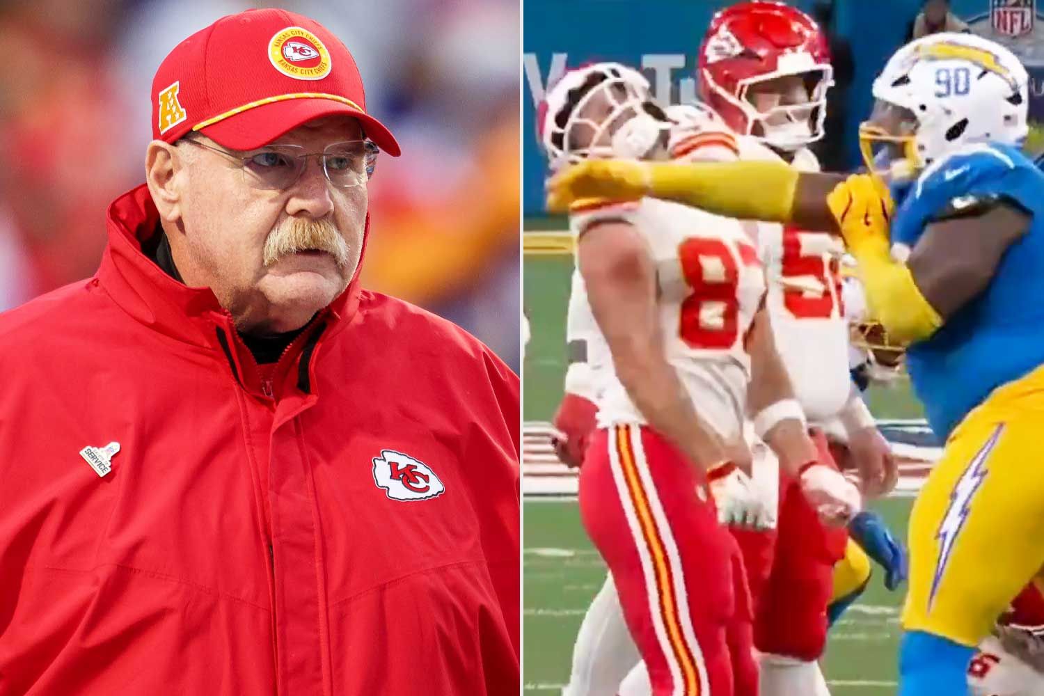 Andy Reid Questions Why Chargers’ Teair Tart Wasn’t Ejected for ...