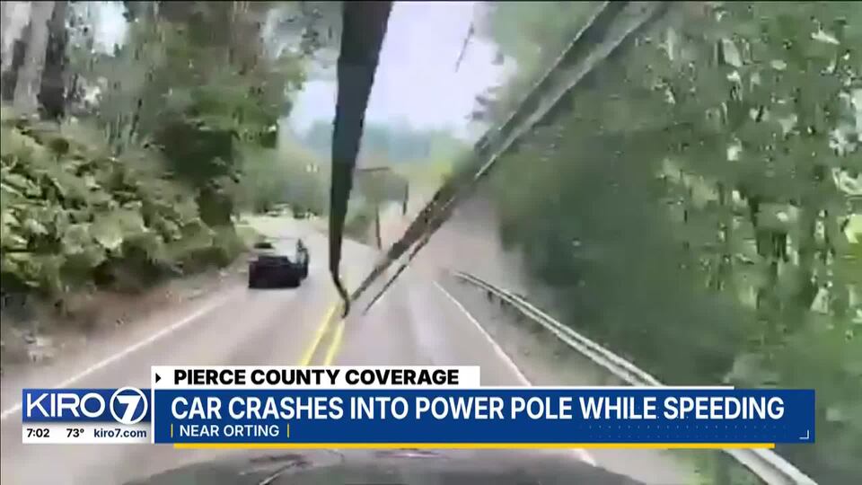 VIDEO: Dodger Hellcat hits power pole while speeding