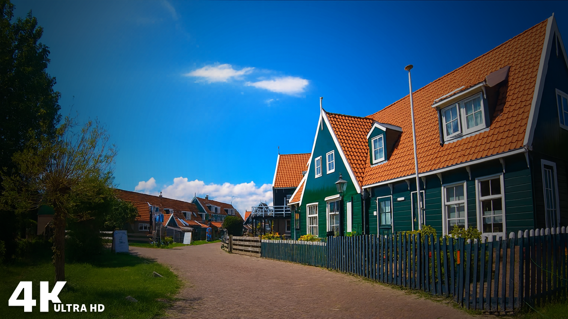 Marken Walking Tour – Island Town Below Sea Level, Netherlands (4K)