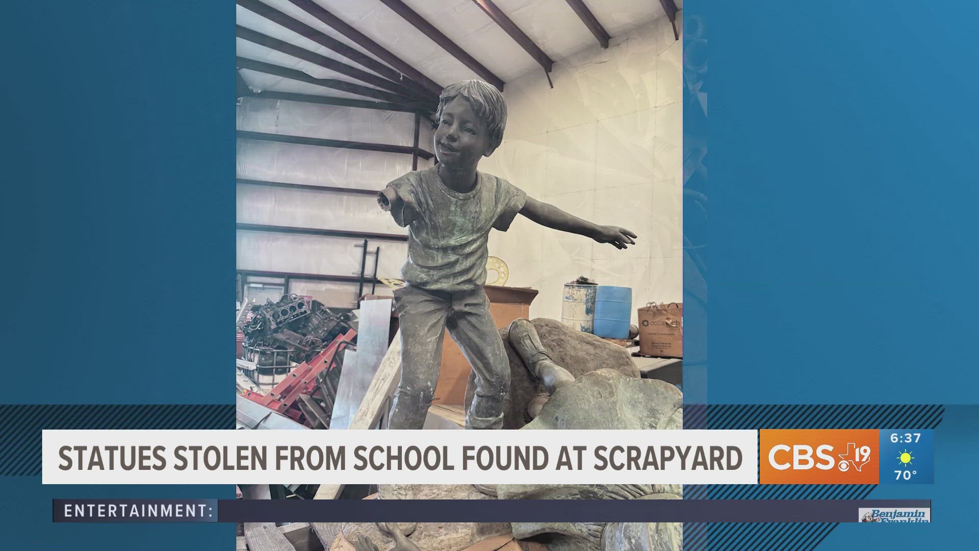 Statues stolen from Texas school found at scrapyard