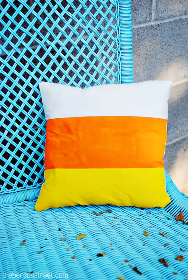 DIY Candy Corn Pillows Tutorial for Fall Decor