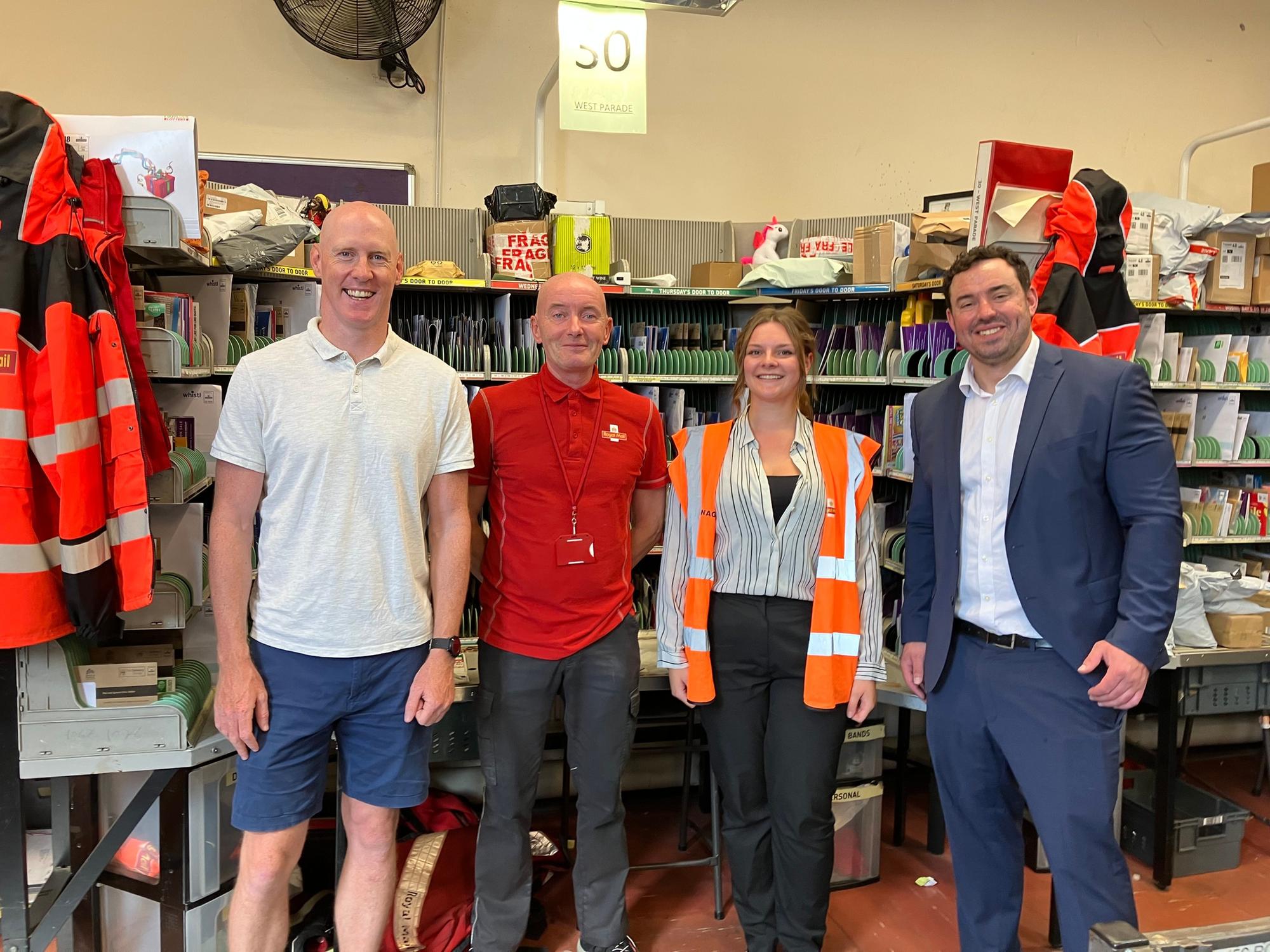 Kieran Mullan MP delivers with Royal Mail in Bexhill