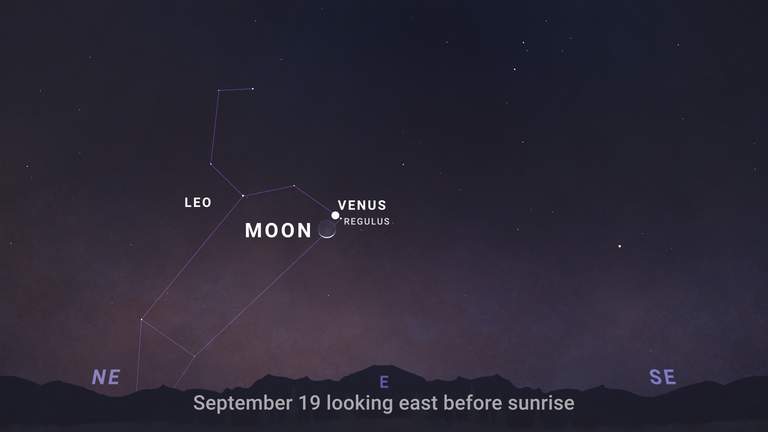 A bright star, planet next to the moon. Here's what you saw in morning sky