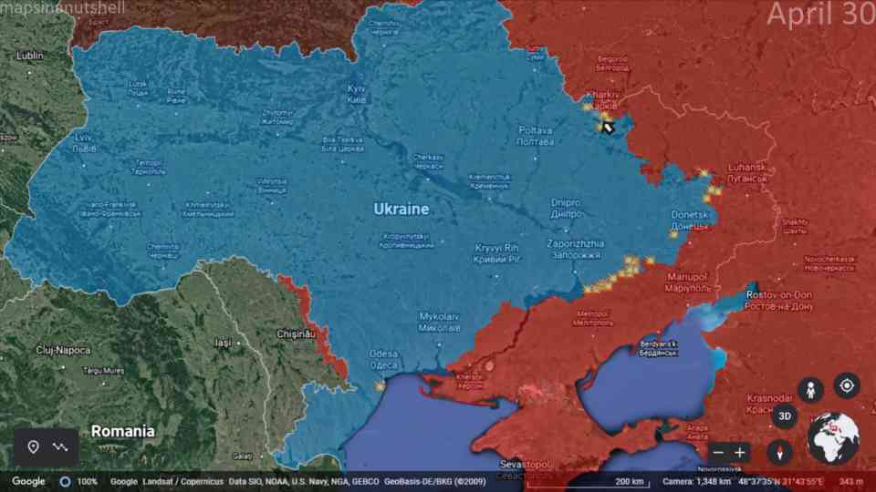 Russo-Ukrainian war mapped