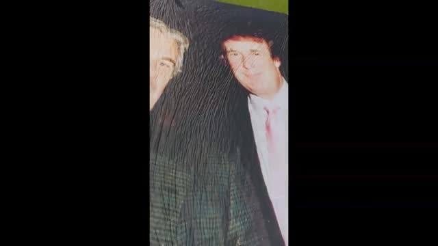 Huge Trump and Epstein photograph unveiled outside Windsor Castle ahead ...