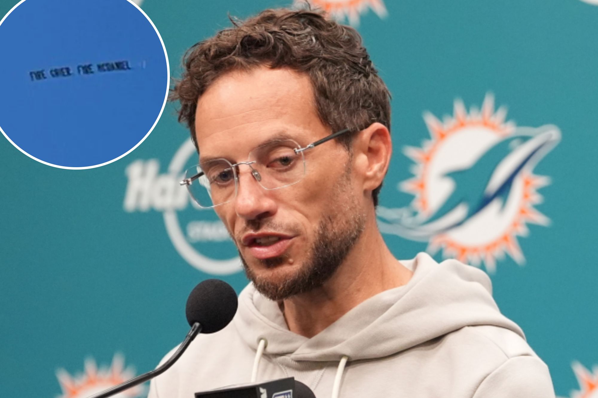 Mike McDaniel responds to plane banner calling for his firing amid ...