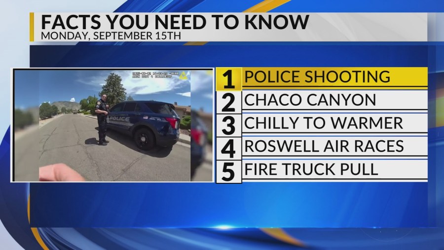 Albuquerque police shooting, Chaco Canyon damage, Warmer day, Roswell ...